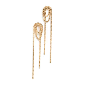 SHASHI Women's Vroom Chain Earrings, Gold, One Size