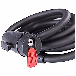 VIGAT Bicycle Lock, 120/180Cm, with Key Cable Lock, Suitable for Bicycle Tricycle Scooter Lock, Anti-Theft Mountain Bike Lock(Size:120cm)