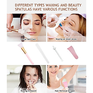 TCJJ 15PCS Non-stick Wax Sticks Reusable Wax Spatulas Wax Applicators Large Small Plastic Scraper for Hair Removal Waxing and Beauty Makeup