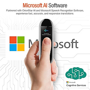 CheetahTALK Plus CM Portable AI Real-time Language Translator (Support 73 Languages) Two Way Voice Interpreter Smart Translation Compatible with ISO/Android Device- Black