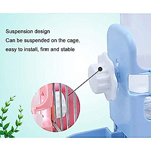 YChoice365 Rabbit Water Bottle, 500ML No Leak Automatic Rabbit Feeder Hanging Water Dispenser, Pet Drinking Fountain, Removable Cat Drinker Feeder for Rabbits Hamsters Cats Puppies