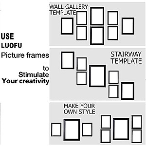 LUOFU 11x14 Picture Frames Set of 2,White Picture Frame 11x14,Display Pictures 8x10 with Mat or 11x14 without Mat,Multi Photo Frames Collage for Wall Art Decorative Display
