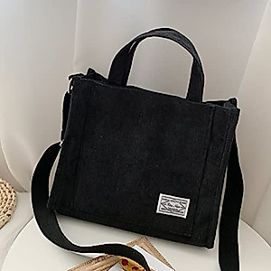 Abaodam Tote Bag for Women, Satchel Bag Handbag Crossbody Bag, Black