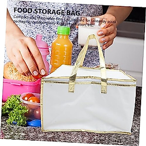 ULTECHNOVO Cake Insulation Bag Zip up Tote Bag Portable Heating Lunch Box Collapsible Picnic Basket Food Transport Tote Pizza Delivery Takeout Thermal Bag Food Pouch Food Storage Bag Barbecue