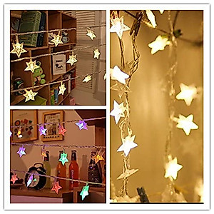MaoTopCom Solar String Light 21ft 30 LED Fairy Star Garden Lights Outdoor String Lights Decorations for Outdoor, Home, Lawn, Wedding, Patio, Party and Holiday