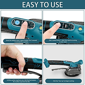 Tile Vibration Tool compatible with Makita 18V Battery, Cordless Tile Vibration Machine with 5 Adjustable Speed & Suction Cup & Digital Display(no battery&charger)