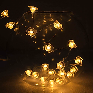 MUMENG String Lights Warm White 20 LEDs Lovely Cat Decoration Lighting Battery Power Fairy Light Easy Installment for Indoor Outdoor Wedding Festoon Party