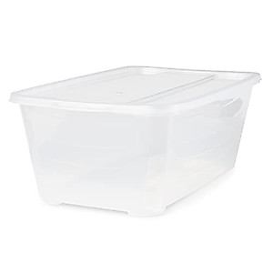 Life Story SHBS 5.5 Quart Rectangular Clear Plastic Protective Storage Shoe Box (12 Pack)