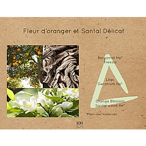 100 BON Fleur D'Oranger & Santal Delicat – Fresh & Soothing Organic Fragrance for Women & Men – Floral Fragrance with Bergamot, Orange Blossom & Sandalwood - 100% Natural Fragrance Spray, 0.5 Fl Oz