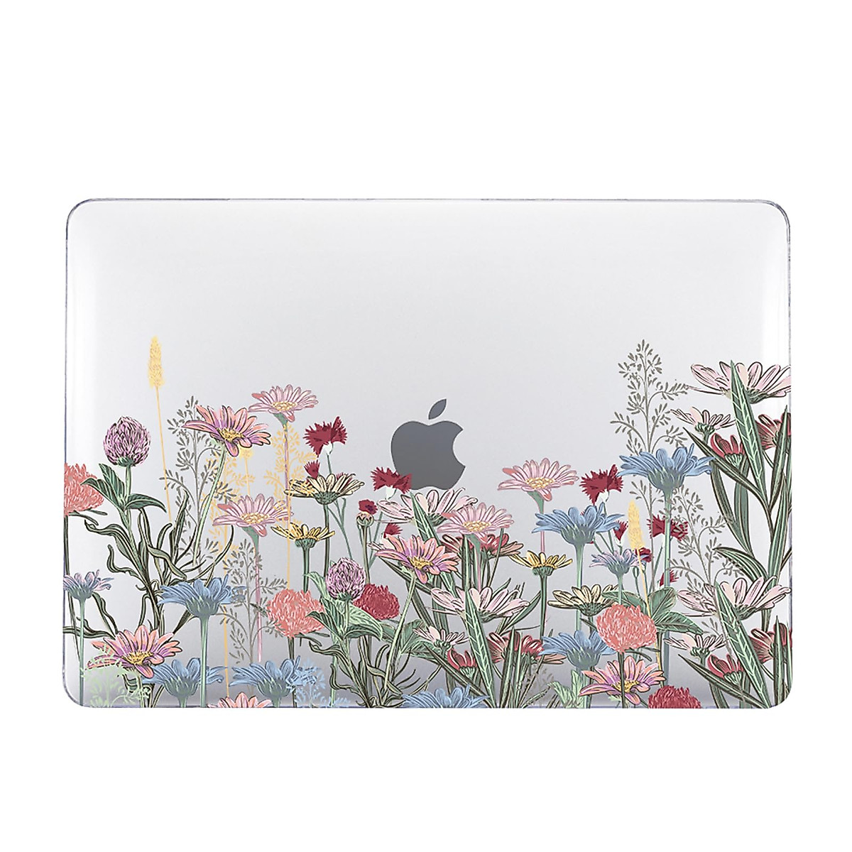 IVY Flowering Straw Clear Case for MacBook Air 13 with M2 (Models: A2681) Hard Shell Case with Keyboard Cover Set - H