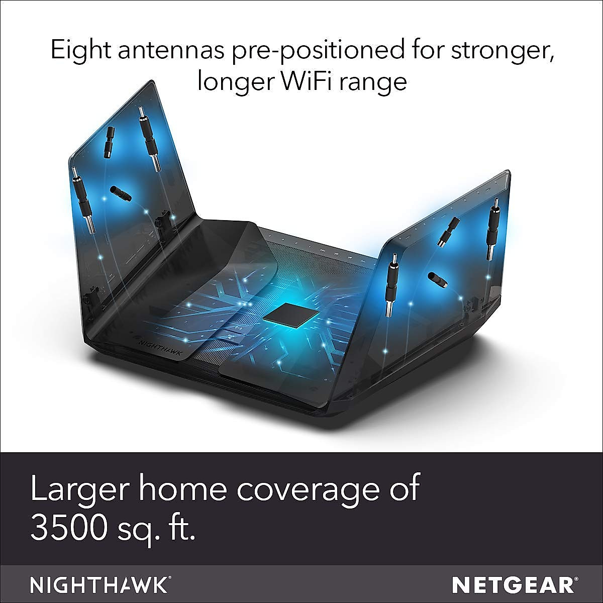 Netgear Nighthawk AX12 Dual-Band 12-Stream Wi-Fi Router RAX120-100NAS (Renewed)