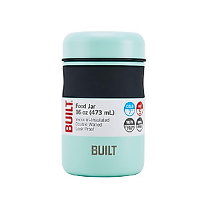 BUILT 16 Ounce Vacuum Insulated Food Jar Tumbler Double Wall Mint 5237389