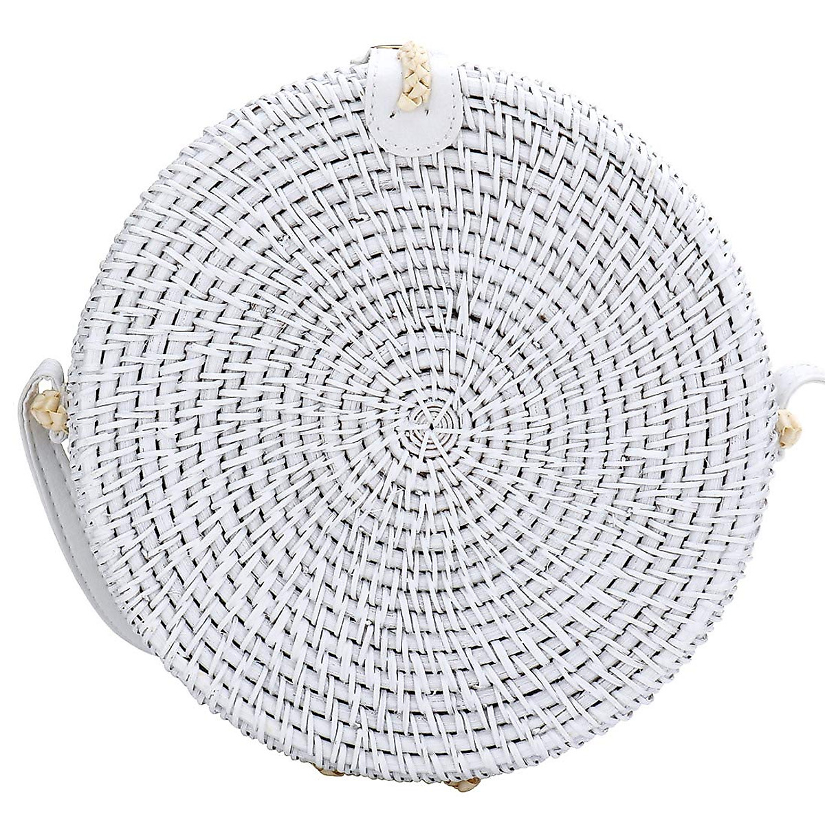 Hurber Rattan Bag For Women Handwoven Straw Bag Beach Crossbody Purse With Handbag (Pattern)