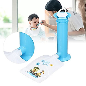 Squeeze Puree Food Hygiene Double Zipper Edible Fruit Puree Filler Safe Reusable Home Baby Food Dispenser Blue