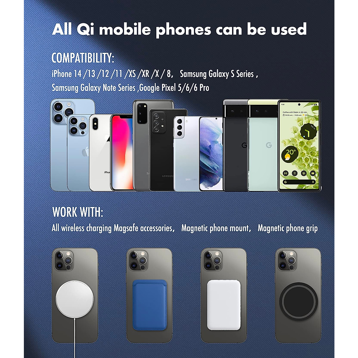 CheukKee 3Pcs Mag Safe Metal Ring Sticker,Mag-Safe Case Converter Adapter Ring for Magsafe Magnetic Wireless Charging Phone Car Mount Compatible with Cell Phone Android Samsung Galaxy Pixel iPhone