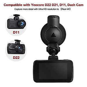 YEECORE Dash Cam Suction Cup Mount with GPS Receiver Module, Type C USB Port Compatible D22 D21 D11 Dash Cameras