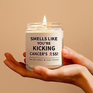 SteadStyle Breast Cancer Gifts for Woman, Chemotherapy Must Haves for Women Lavender Scented Candle, Cancer Care Gifts for Women, Get Well Soon Gifts Fighting Cancer Gifts, Send Love and Strength