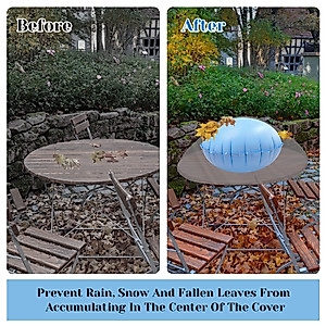 YEXEXINM 4FT Dome Patio Furniture Cover Airbag, Patio Table Cover Air Pillow, Inflatable Airbag for Patio Table Covers, 4FT Dia Air Bag Pillow with 49.5ft Drawstring UV Resistant, Water Resistant