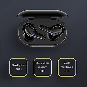 Hksany Wireless Earbuds Bluetooth 5.0 Headphones with USB C Fast Charge Noise Canceling Mics 44H Playtime Touch Control Water Resistance Hi-Fi Stereo Earphones for iOS/Android/Business/Exercise/Work