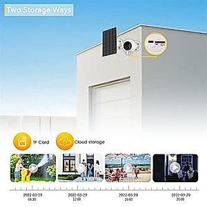 Security Camera Camera BESDER 3MP Rechargeable Battery Panel Solar IP Cam Audio Outdoor PIR Humanoid Detection Video Surveillance Wireless WIFI Camera Surveillance Camera with Spotlight ( Size : 3MP C