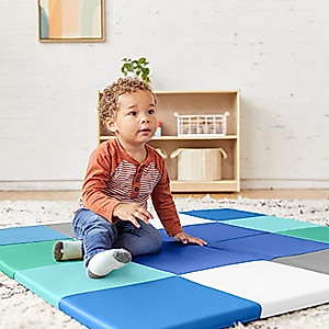 ECR4Kids SoftZone Square Dance Activity Mat, Folding Playmat, Contemporary