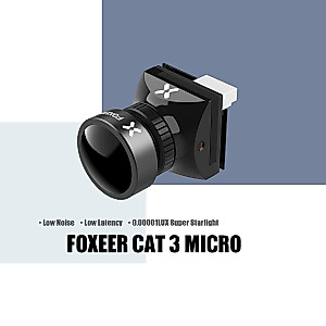 SoloGood FPV Camera FOXEER Micro Cat 3 1200TVL Low Light FPV Night Camera Support OSD for FPV Racing Drone Night Fly（HS1258）