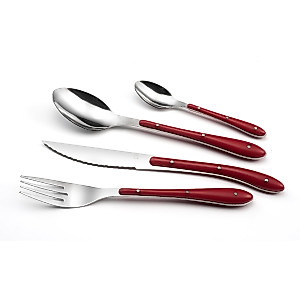 AMEFA Bistro 24pc Flatware Set, Red