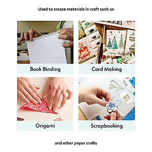 CrafTreat Teflon Pencil Bone Folder and Scoring Tool - Paper Creasing Tool - Paper Scorer for Paper Crafting, Origami, Bookbinding, Scrapbooking - Smooth, Non Stick,Ergonomic Craft Tools