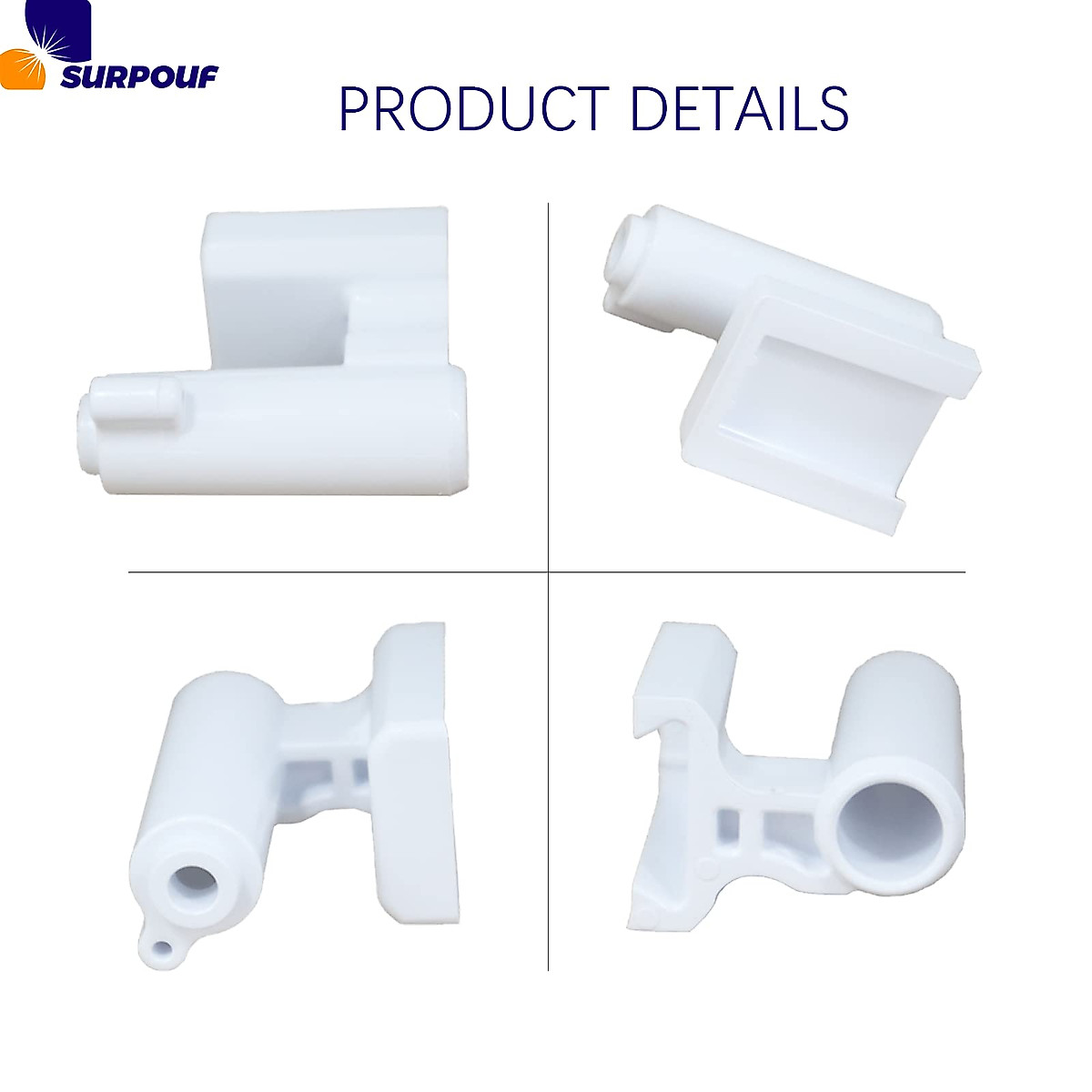 SURPOUF 2PCS DA61-08305A French Door Hinge White Fits for Samsung