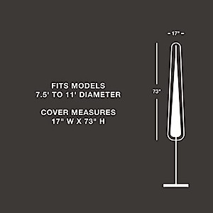 True Guard Patio Furniture Covers Waterproof Heavy Duty - Umbrella Cover, 600D Rip-Stop, Fade/Stain/UV Resistant for Outdoor Patio Furniture, Dark Brown