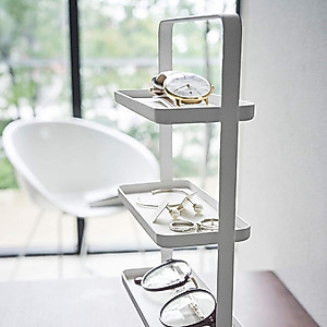 YAMAZAKI home 4298 4-Tier Accessory Tray-Jewelry Holder & Storage Organizer, One Size, White