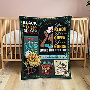 MUCHNEE Nurse Blanket Gift for Women Daughter, Nurse Throw Blanket, Nurse Gifts for Nurses Day, Birthday RN Gifts for New Nurses Nursing Students, Nurse Graduation Gifts, Nurse Practitioner Gifts
