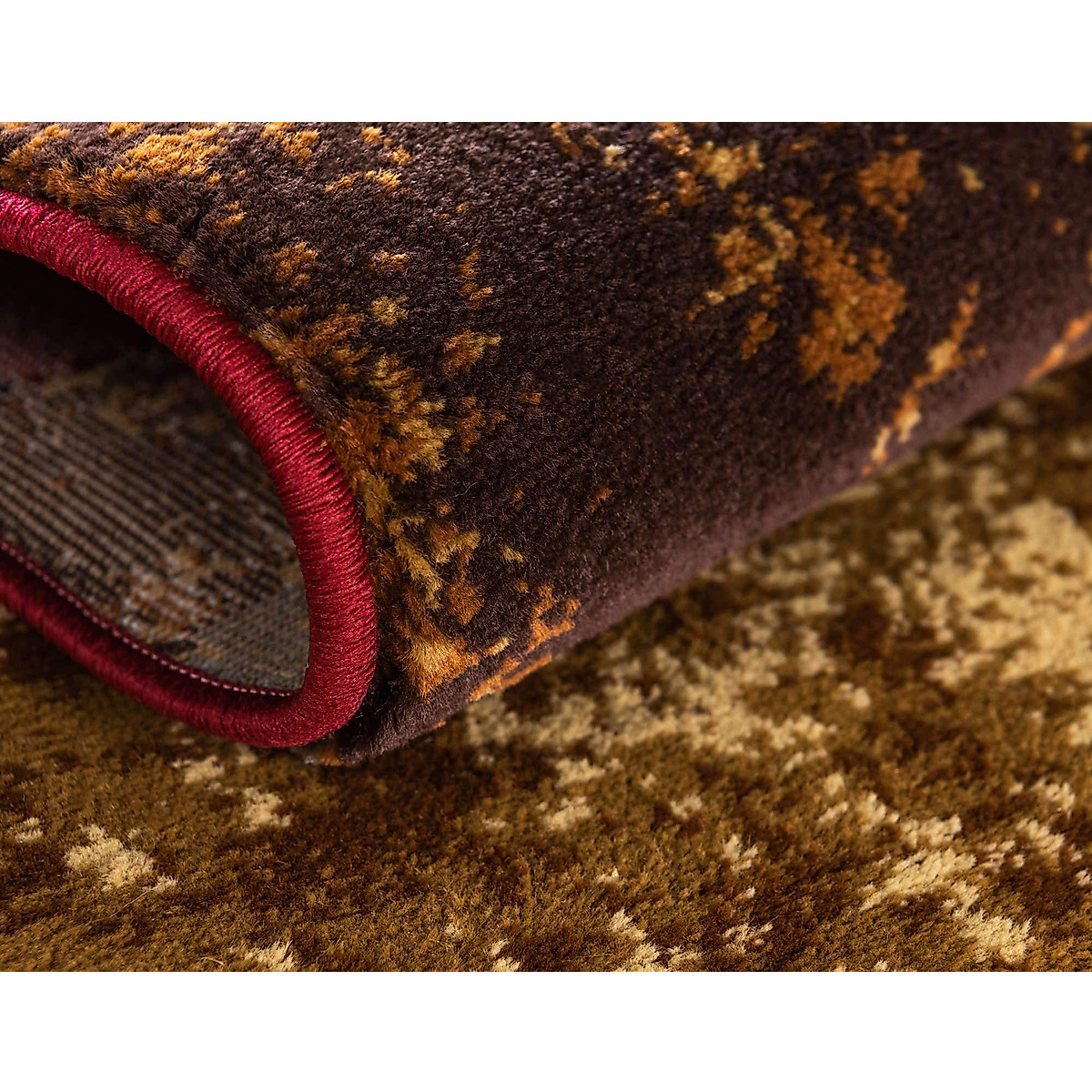 Unique Loom Barista Collection Area Rug - Kouillou (4' 1" x 6' 1" Rectangle, Multi/ Brown)