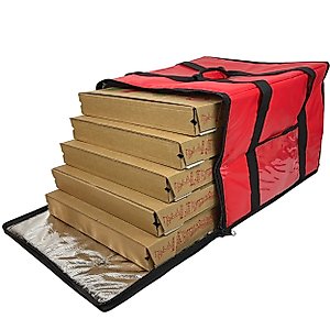 FSE Insulated Pizza Food Delivery Bag Carrier, 18 Inch x 18 Inch x 13 Inch (Zipper Closure)