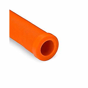 25NINE Ronin Grip Without Flange - Flangeless BMX Bike and Scooter Handlebar Grips with End Plugs - Orange