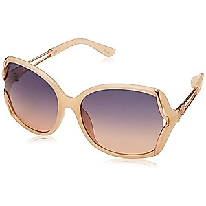 Jessica Simpson J6011 Beautiful Women's Butterfly Sunglasses with 100% UV Protection. Glam Gifts for Her, 60 mm, Nude