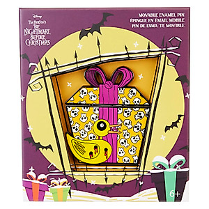 Loungefly Disney Nightmare Before Christmas Scary Teddy Present 3" Collector Box Sliding Pin