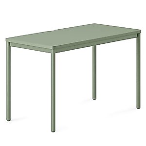 Branch Daily Desk - Functional at Home Office Desk with Effortless Assembly, Timeless Design, Rounded Corners, and Built-in Cable Notch - 48” W x 28.5” H x 24” D - Sage Work Table