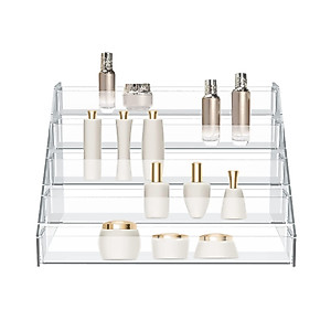 WUIVIUT Spice Rack Organizer For Cabinet, 1 4/5 in/Tier Acrylic Tiered Spice Shelf Can Storage Organizer for Kitchen Pantry Countertop