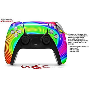 WraptorSkinz Skin Wrap compatible with Sony PS5 DualSense Controller Rainbow Swirl (CONTROLLER NOT INCLUDED)