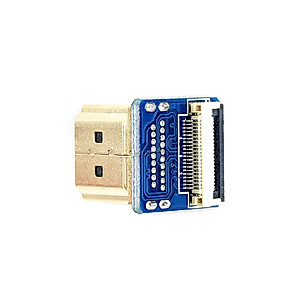 Right-Angle HDMI Plug Adapter Vertical for DIY HDMI Cable Connector @XYGStudy