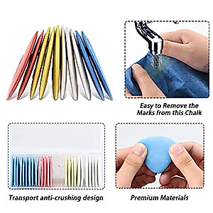Tailors Chalk Triangle Tailor's Fabric Marker Chalk - Triangle Chalks for Tailoring, Sewing, Quilting, Crafting, Notions, Fabric Marking - Sewing Notions & Accessories (30 Pieces. Assorted Colors)