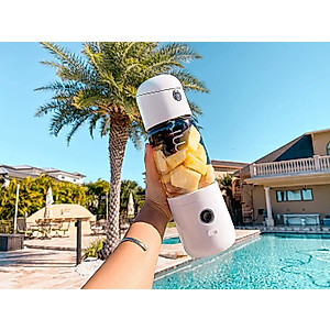 Teami MIXit Portable Blender 2.0 - USB Rechargeable, 18.6oz, GLASS - Use at the Office or Gym - 30 Seconds for Smoothies and Protein Shakes, Personal Blender with 6 Powerful Blades (Baby Pink)