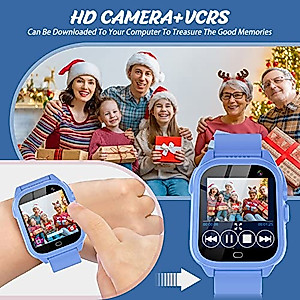 Ralehong Kids Smart Watch Boys | Swim-Grade Waterproof | 26 Games | Pedometer | HD Camera | Music Player | Flashlight for 3-12 Year Old Boys