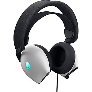 Alienware AW520H Wired Gaming Headset - Dolby Atmos, Unidirectional, AlienFX 16.8 Million RGB Colors, Microphone Mute, Volume On-Headset Controls, 40mm Hi-Res Certified - Lunar Light, Lunar Light