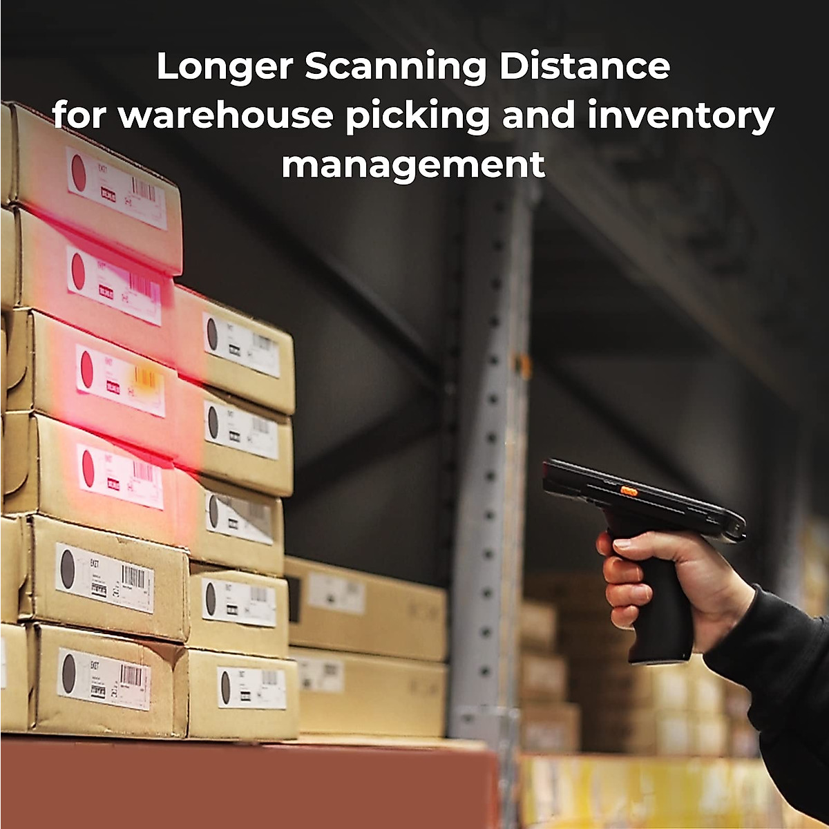 Android 11 9000mAh Barcode Scanner with Pistol Grip IP65 Rugged PDA Handheld with Zebra SE4710 Scanner, NFC 3G 4G Bluetooth GPS Wi-Fi QR 1D 2D Barcode Scanner, Removable Battery