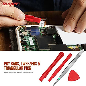 Hi-Spec 38pc Electronics Repair & Opening Tool Kit Set for Laptops, Phones, Devices, Computer & Gaming Accessories. Precision Small Screwdrivers with Pry Tools