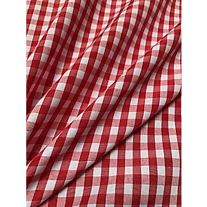 1/4 inch Red Gingham Fabric Per Yard 60 inch Polyester/Cotton Blend