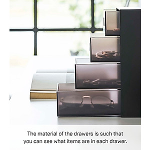 Yamazaki Home Tower 4-Tier Plastic Storage Drawer Organizers For Glasses, Accessories, Or Watch, Closet Drawers - Abs Plastic