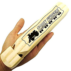 Solid Wood Train Whistle 4 Tone, Role Play Lover Wooden Whistle Thomas for Educational Party favorsToy Gift Prop Contest or Carnival Prize